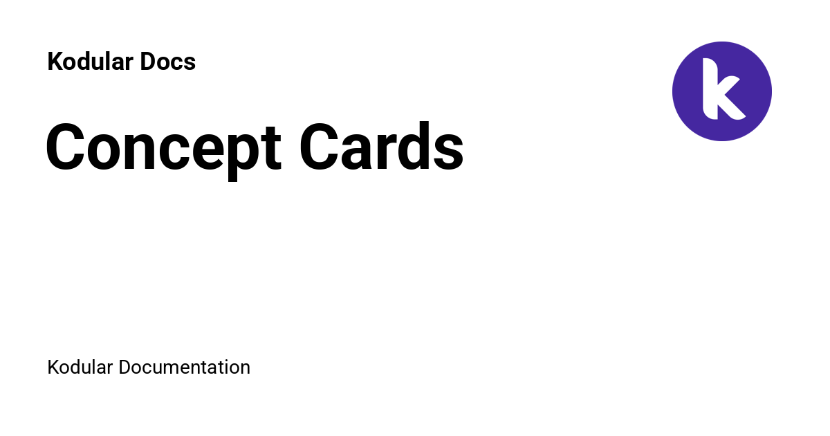 Concept Cards - Kodular Docs
