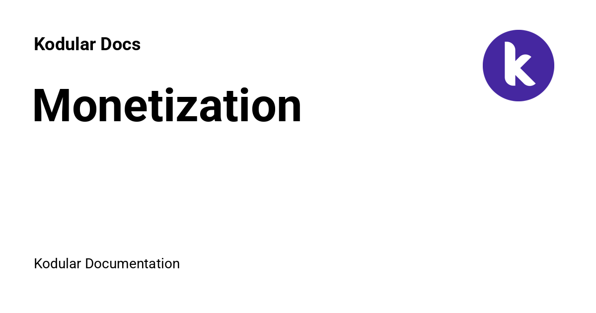 Monetization - Kodular Docs
